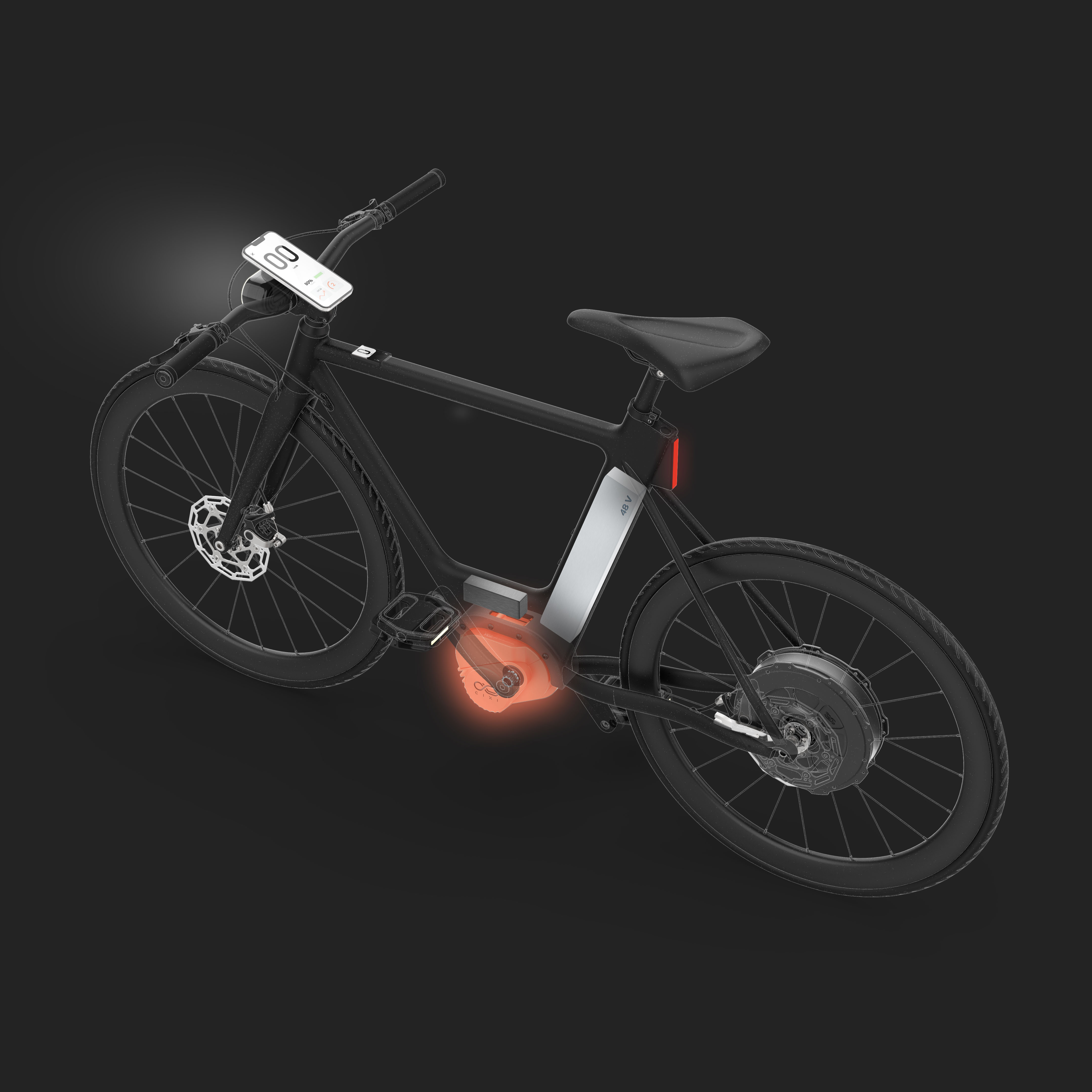 CIXI - PERS, chainless and beltless electronic cranksets